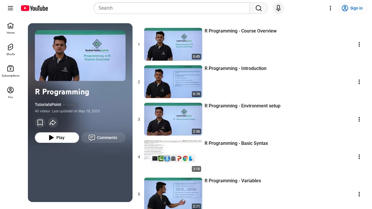 The Best YouTube Courses for Learning R Language