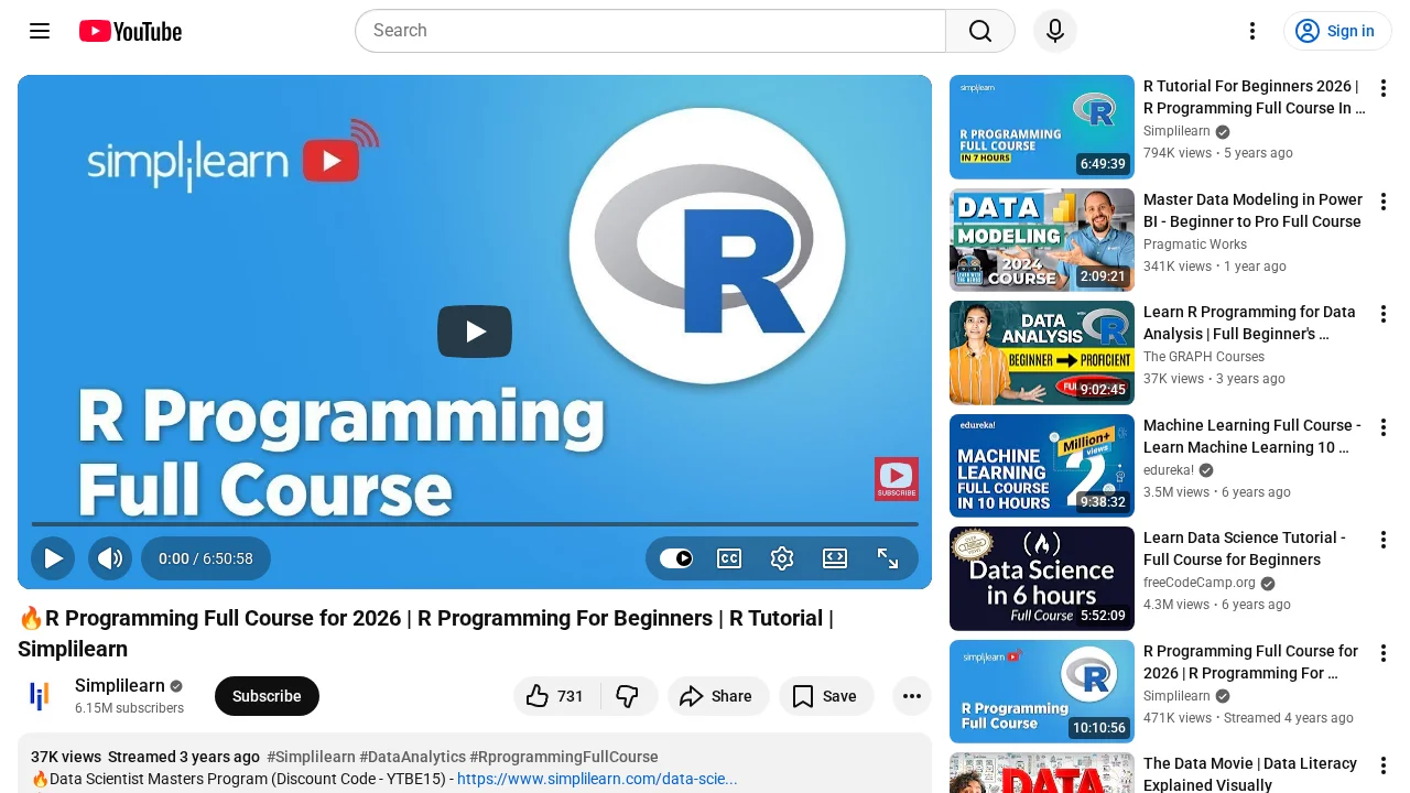 The Best YouTube Courses for Learning R Language